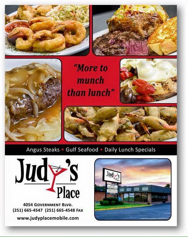 Menu at Judy's Place restaurant, Mobile