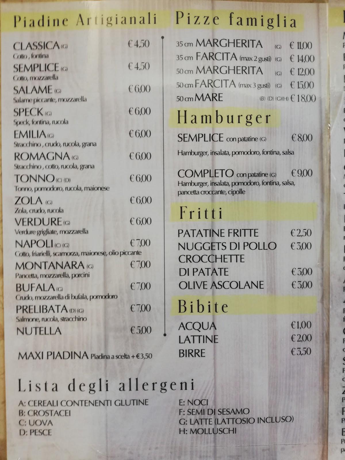 Menu da Pizzicotto Pizzeria d'asporto con posti a sedere, Nembro