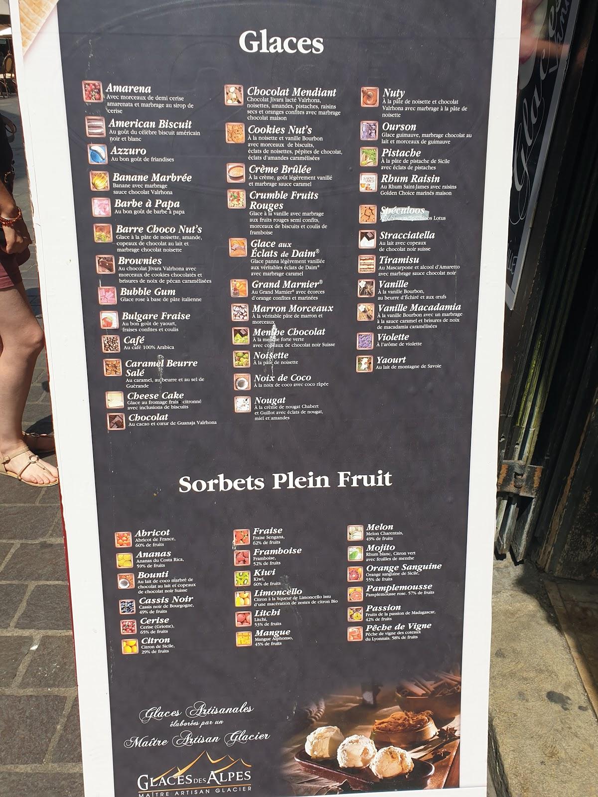 Menu at Tutti Gusti restaurant, Tours
