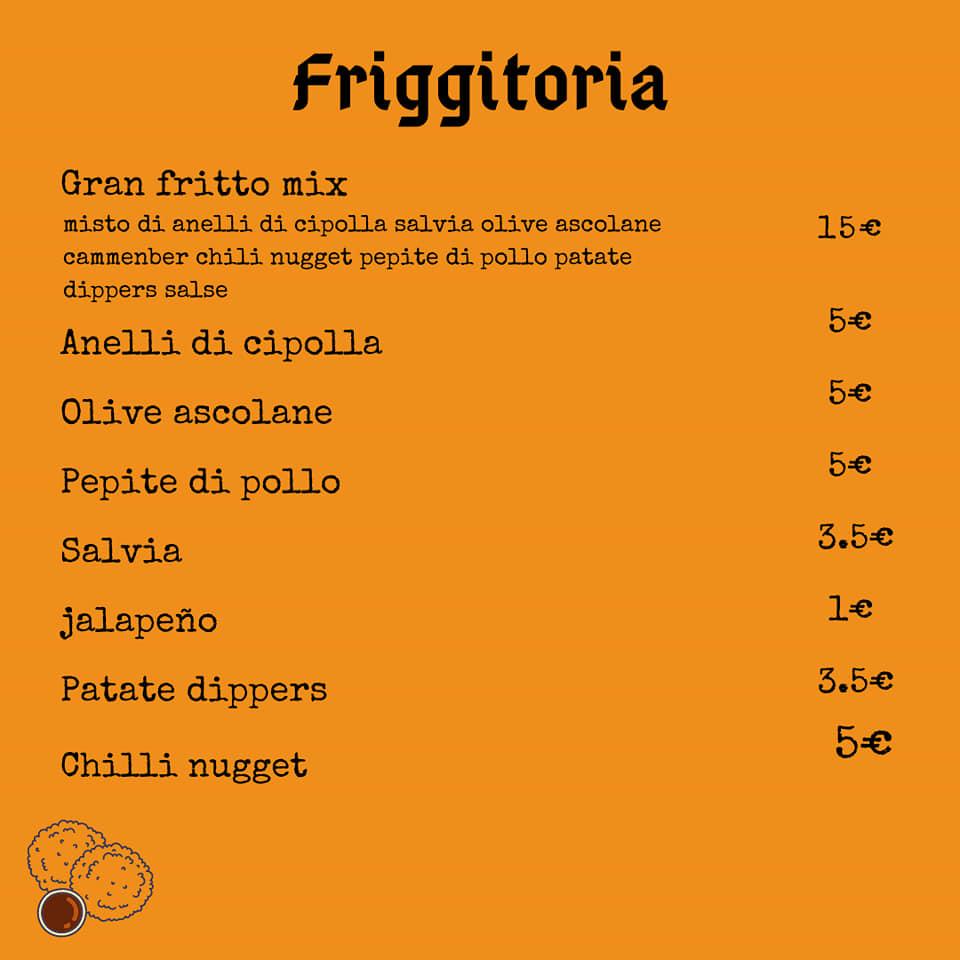 Menu at Bar da Piero, Verona