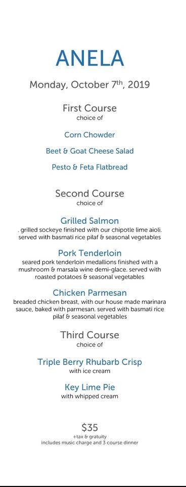 Menu at Final Approach Restaurant, Qualicum Beach