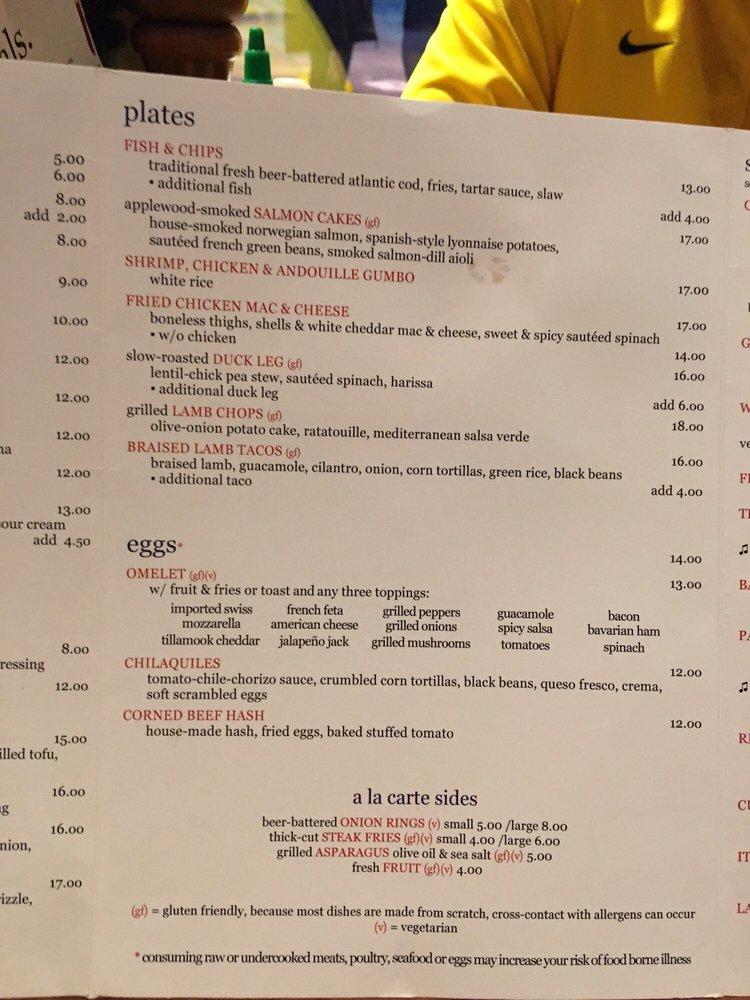 Menu at Red Hawk Bar & Grill, Ann Arbor