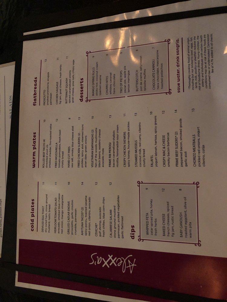 Menu at HEXX kitchen + bar, Las Vegas