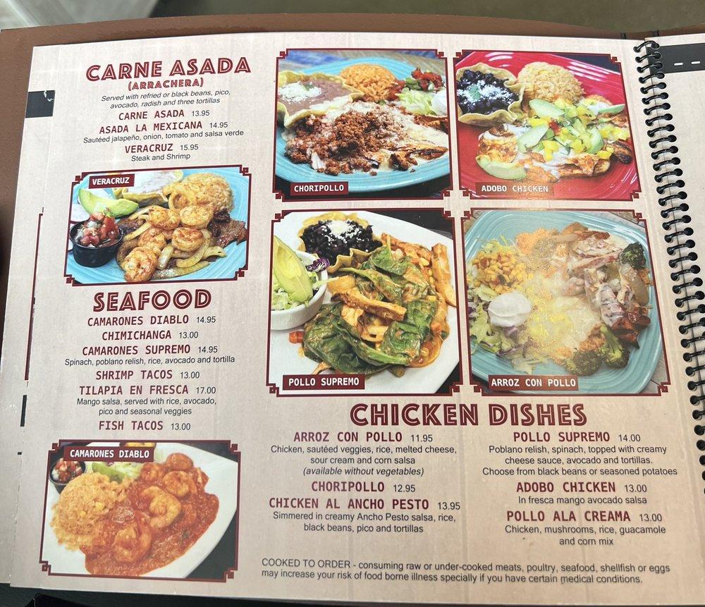 Menu at Red Habanero restaurant, Noblesville
