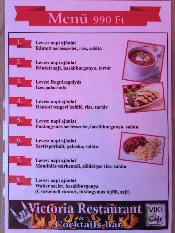 Menu at Viktória Étterem Gyenesdiás pub & bar, Gyenesdiás