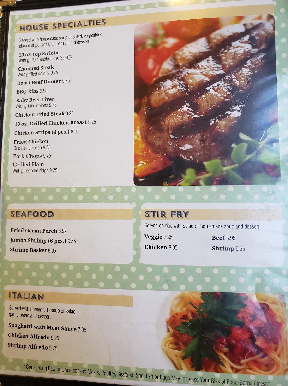 Menu at Vinton Family Restaurant, Vinton, 310 W 21st St