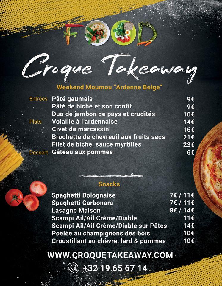 Menu at Croque Takeaway, Helecine