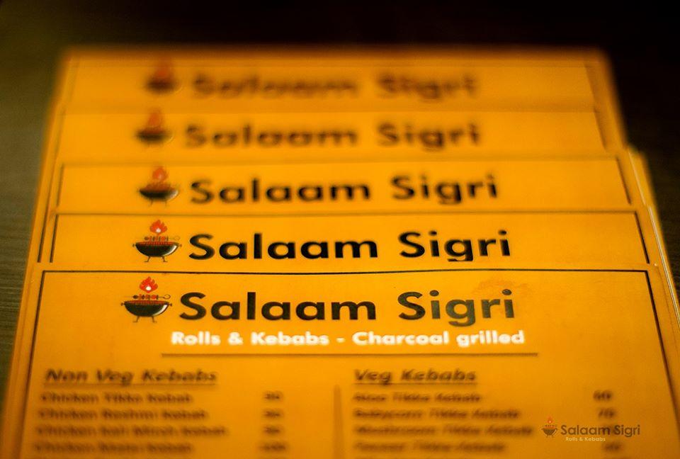 Menu at Namaste Sigri - Salaam Sigri, Bengaluru, R.M.V. 2nd Stage ...