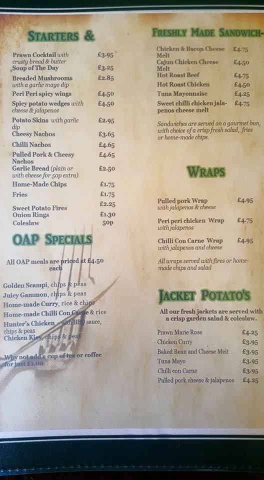 Menu at The Golden Lion pub & bar, Sunderland, The Golden Lion