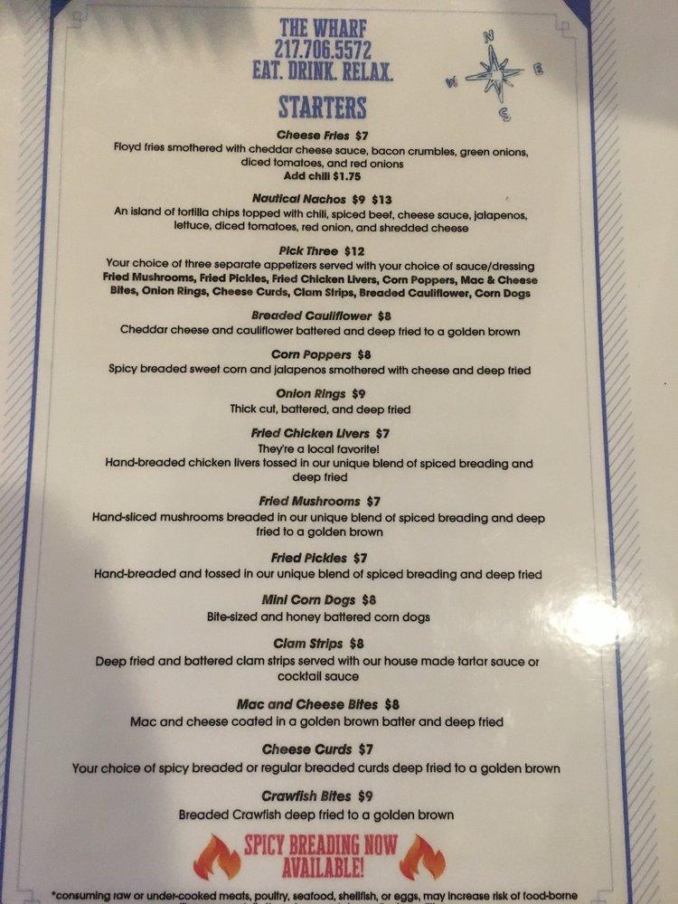 Menu at The Wharf - Kitchen & Bar, Decatur