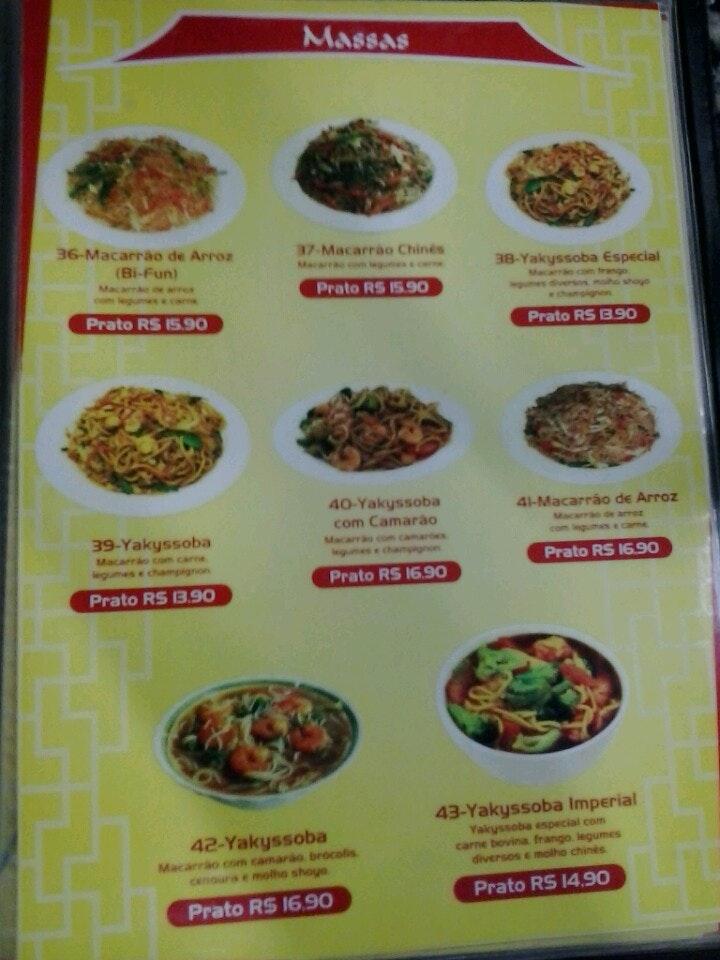 Menu at Brazilian China restaurant, Brasília, Casa 08