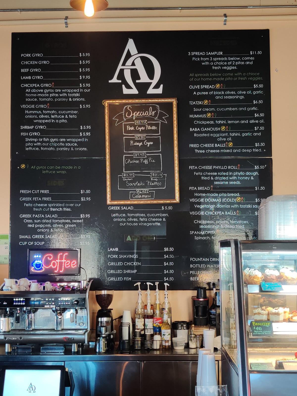 Menu at Alpha Omega Grill & Bakery, Waco