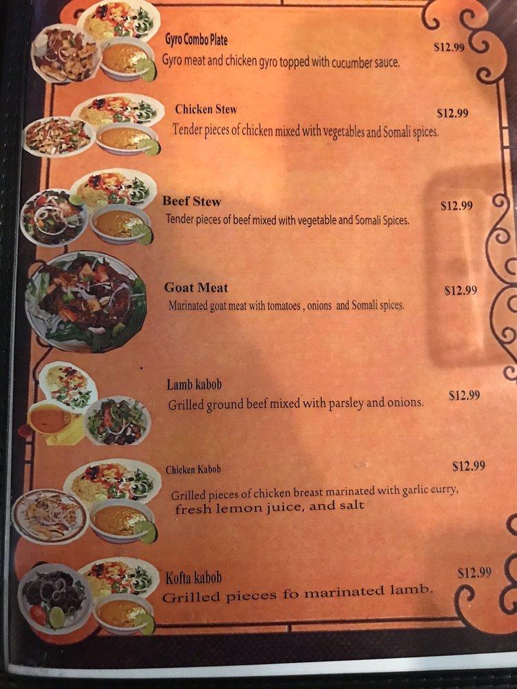 Carta del restaurante East Village Grill, Minneapolis