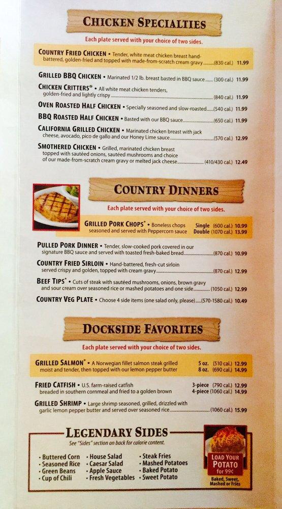 Carta del pub y bar Texas Roadhouse, Oceanside