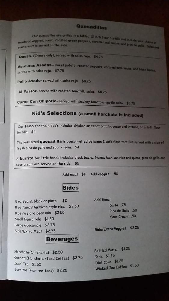 Menu at Taco the town restaurant, Brunswick, 205 Main St