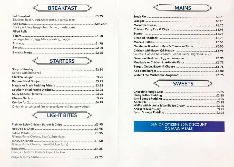 Menu at The Inns pub & bar, Forth