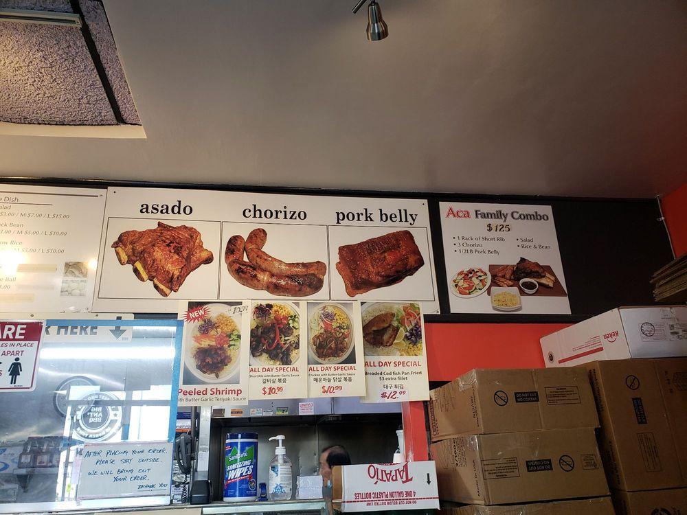 Menu at Aca Grill BBQ, Los Angeles, W 8th St
