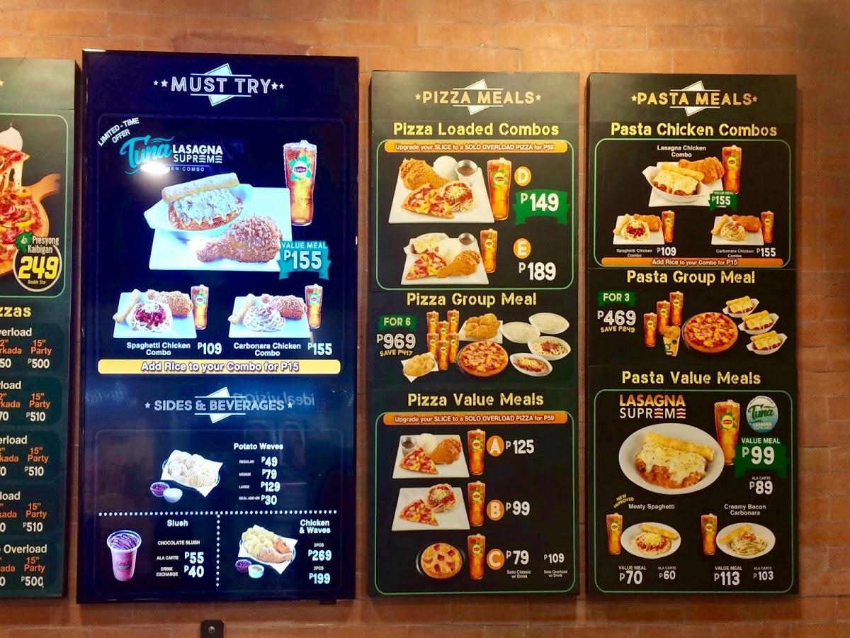 Menu at Greenwich restaurant, Olongapo, 2nd Floor