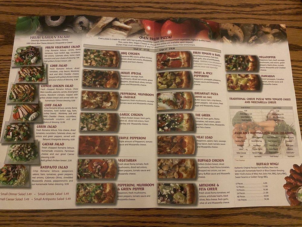 Menu at Megatoppers Pizza Joint pizzeria, Bullhead City