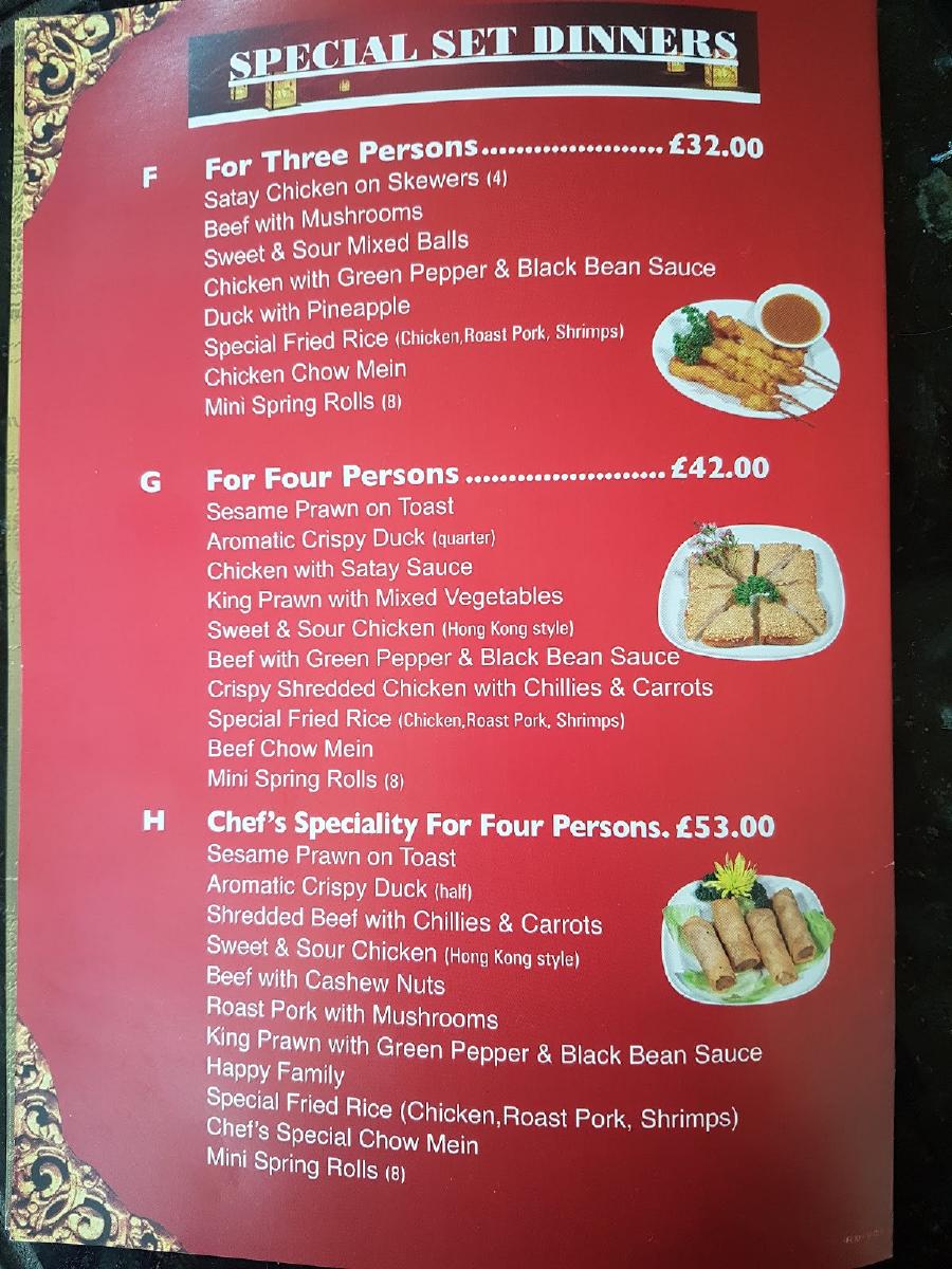 Menu at New World Express fast food, Peterborough