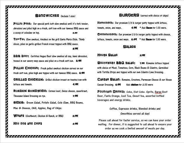 Menu at The Country Snack Shack BBQ, Priest River, Highway 2