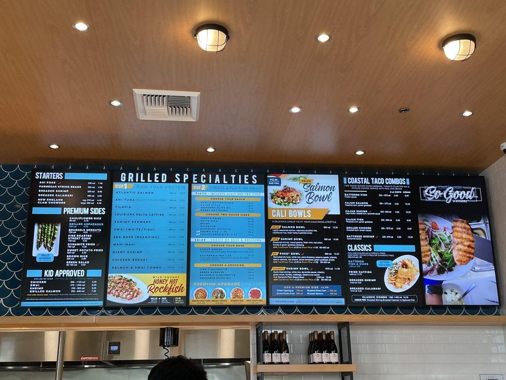 Menu at California Fish Grill restaurant, Pasadena