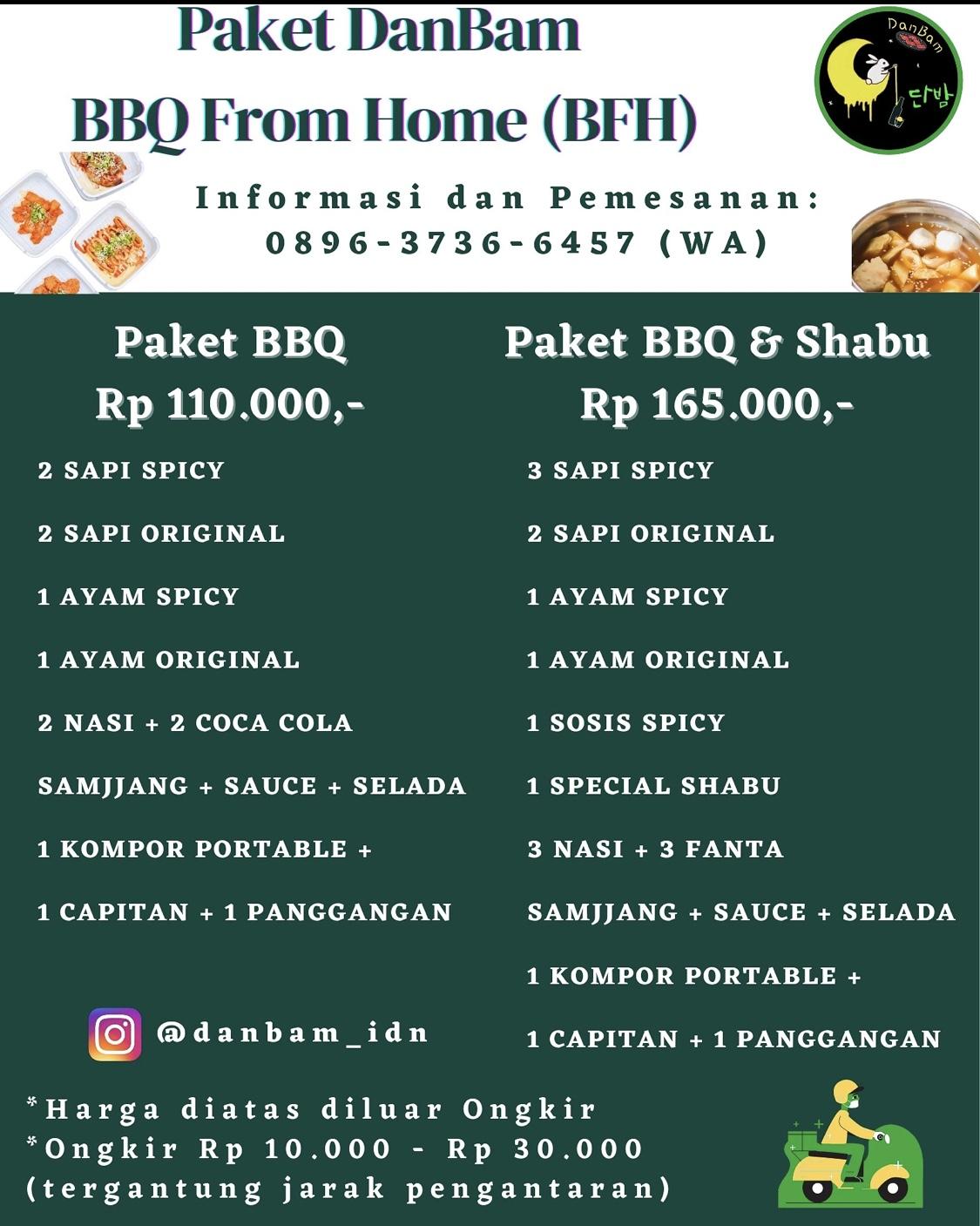 Menu at DanBam Korean BBQ and Shabu Cabang Tugu Macan, Ragajaya
