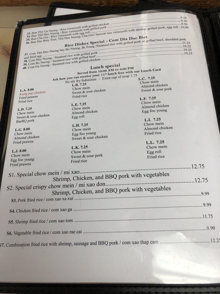 Menu at Three Sisters Restaurant, Spokane Valley, E Sprague Ave