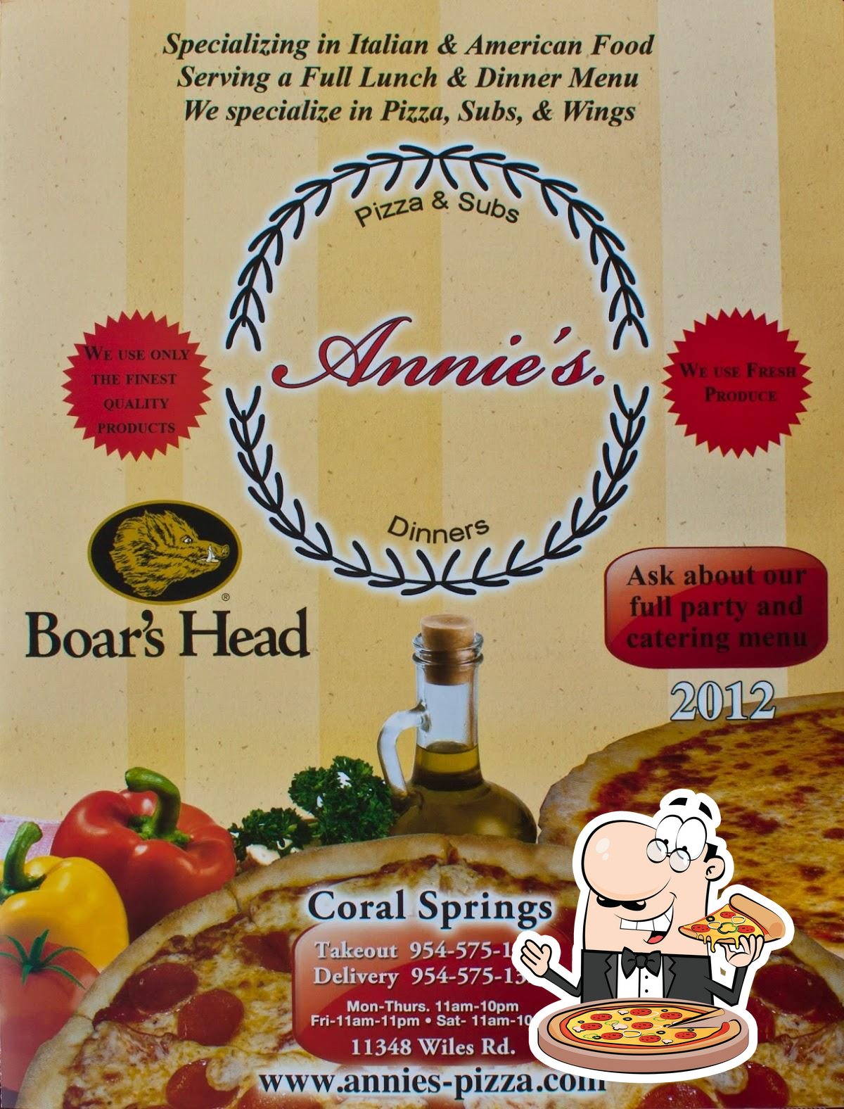 Annie's Pizza in Coral Springs - Restaurant menu and reviews