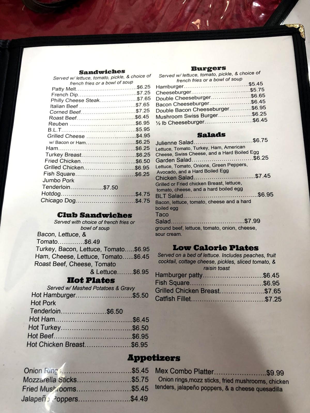 Menu at Double Country Restaurant, Spring Valley