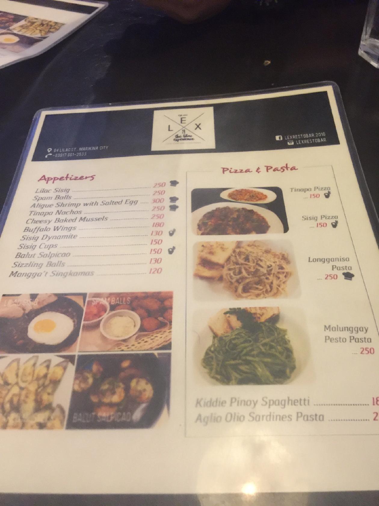 Menu at Lilac Food Trip restaurant, Marikina