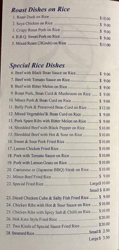 Menu at Parrot House Restaurant, Kensington
