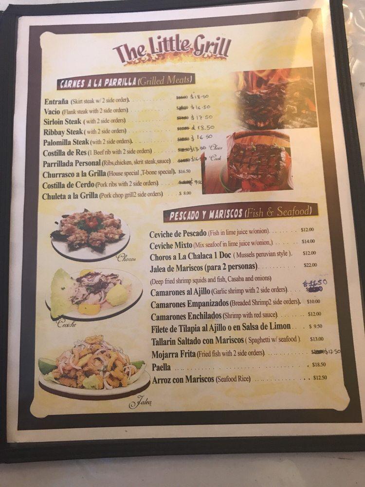 Menu at The Little Grill Restaurant, Elizabeth