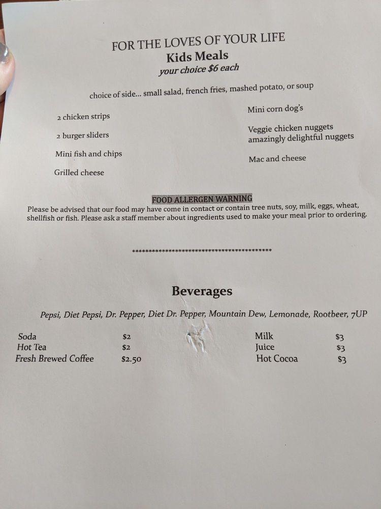 Menu at Wheelhouse Restaurant, Grayland