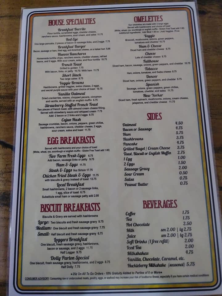 Menu at Four Corners Casino & Crossroads Grill restaurant, Eureka