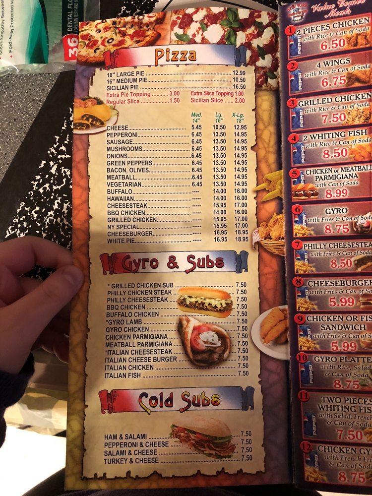 Menu at New York Fried Chicken pizzeria, Freehold