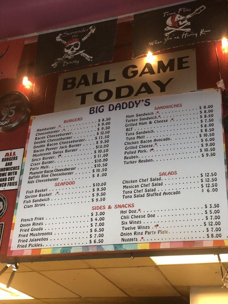 Menu at Big Daddy's Cantina on Lake Grapevine restaurant, Grapevine ...