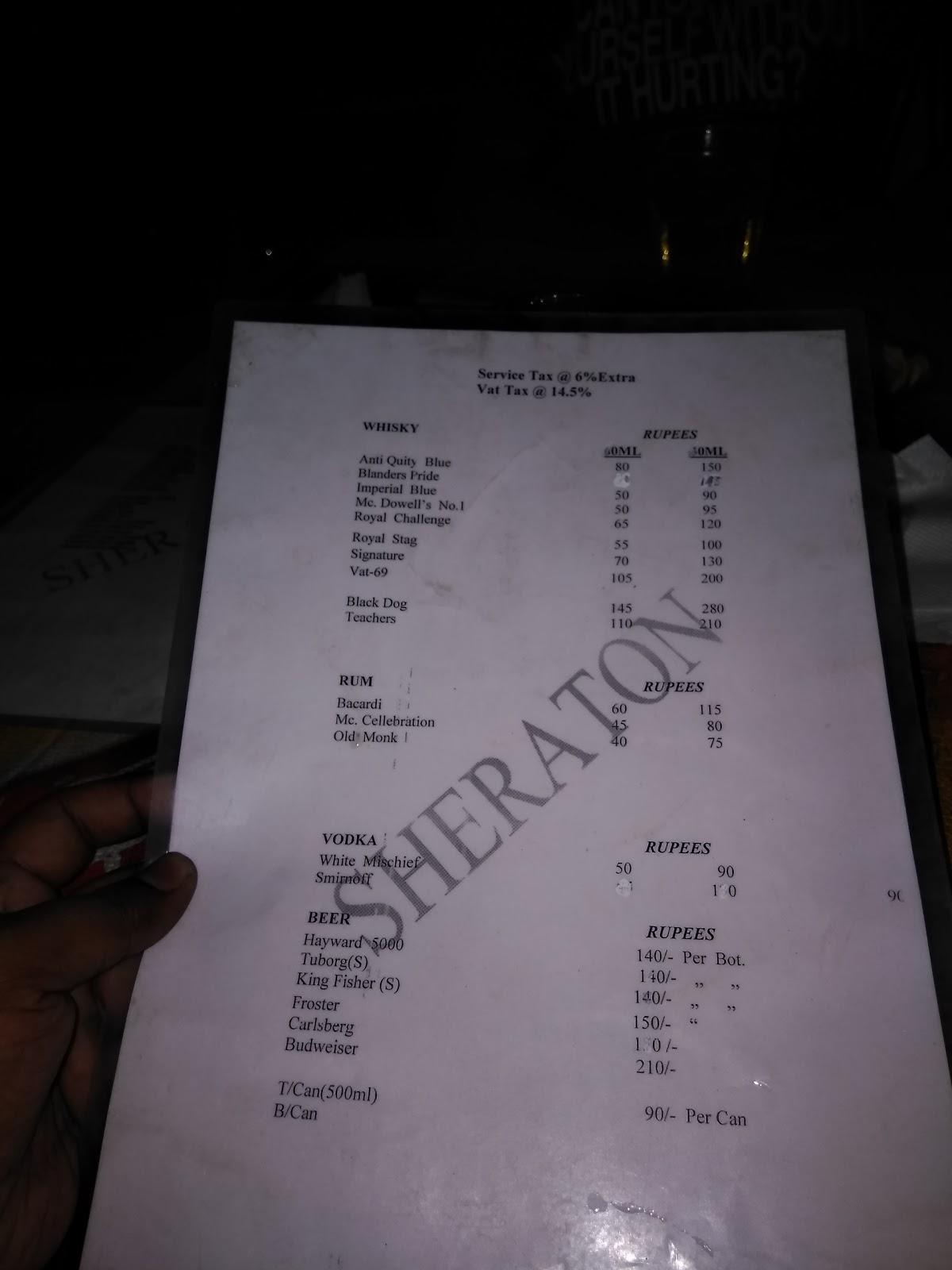 Menu at Sheraton Bar Cum Restaurant, Baranagar, J9WH+656