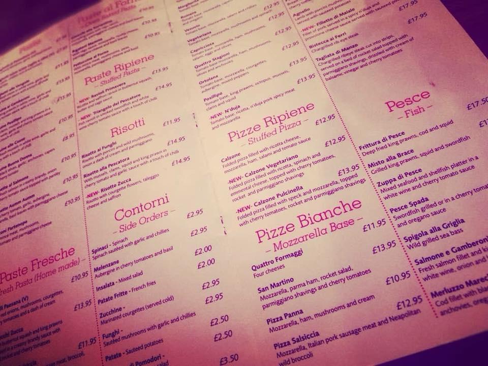 Carta del restaurante Posillipo - Faversham, Faversham, Provender Mill