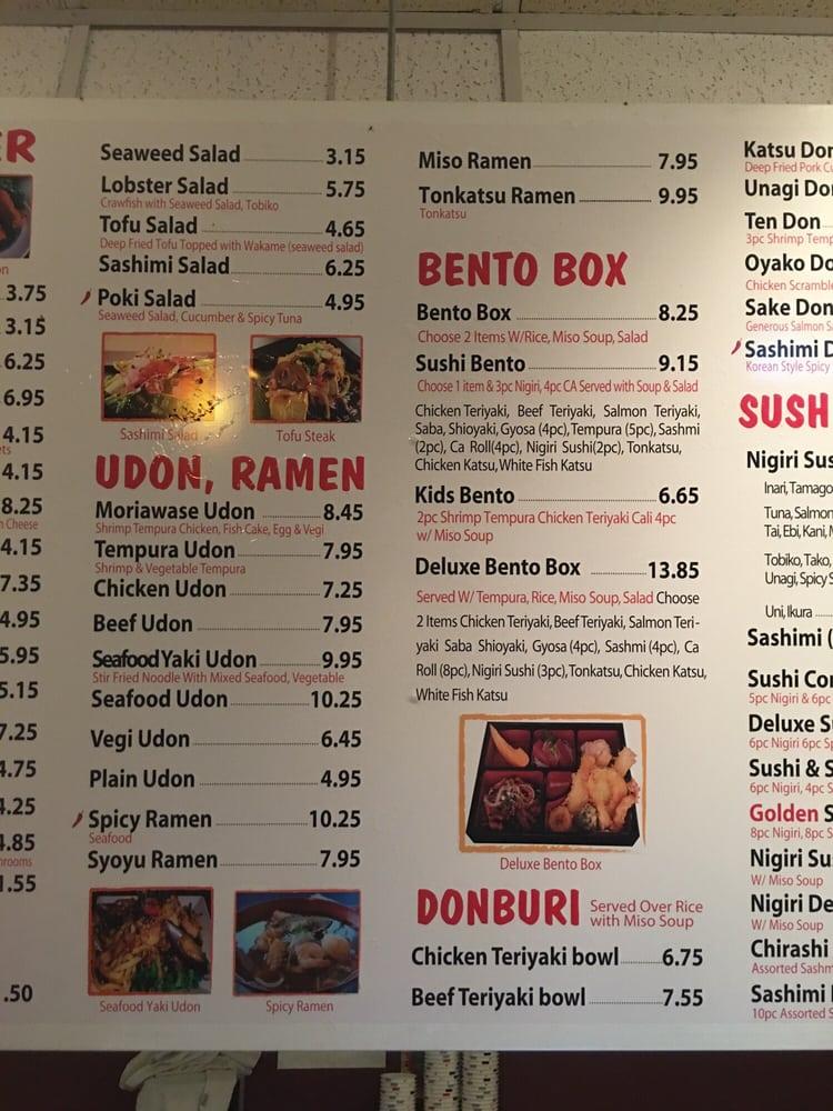 Menu at Fat Fish Sushi restaurant, Pleasanton