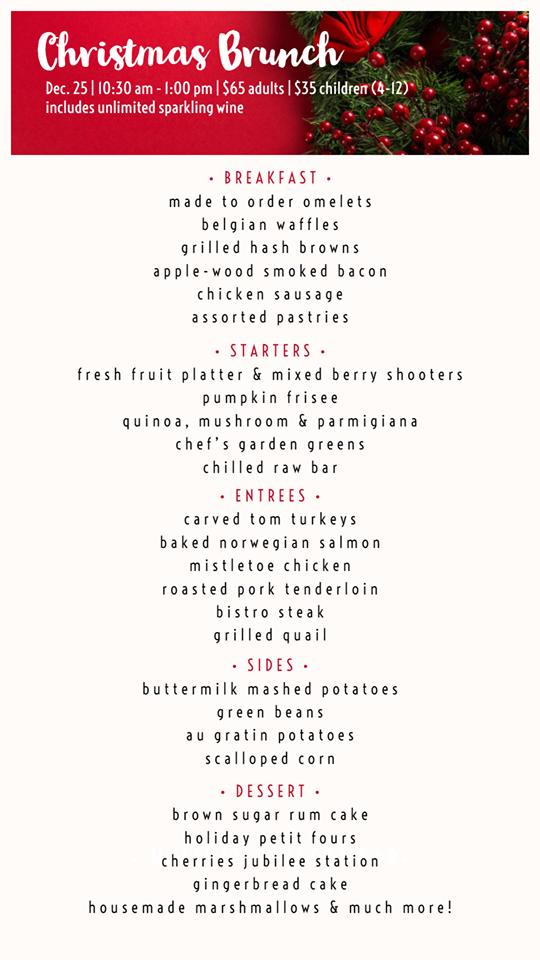 Menu at Table 45 restaurant, Cleveland
