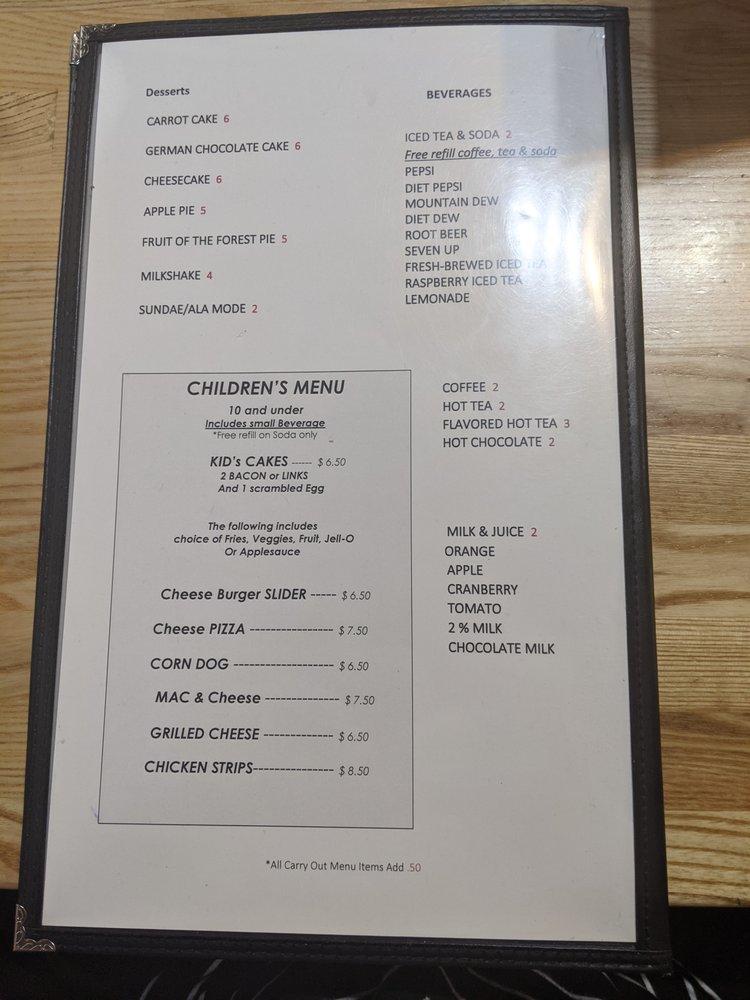 Menu at Hanging Five Restaurant, Butte