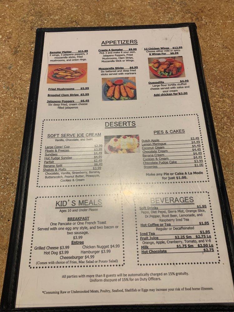 Menu at Mary & Moe's WigWam pub & bar, Fernley
