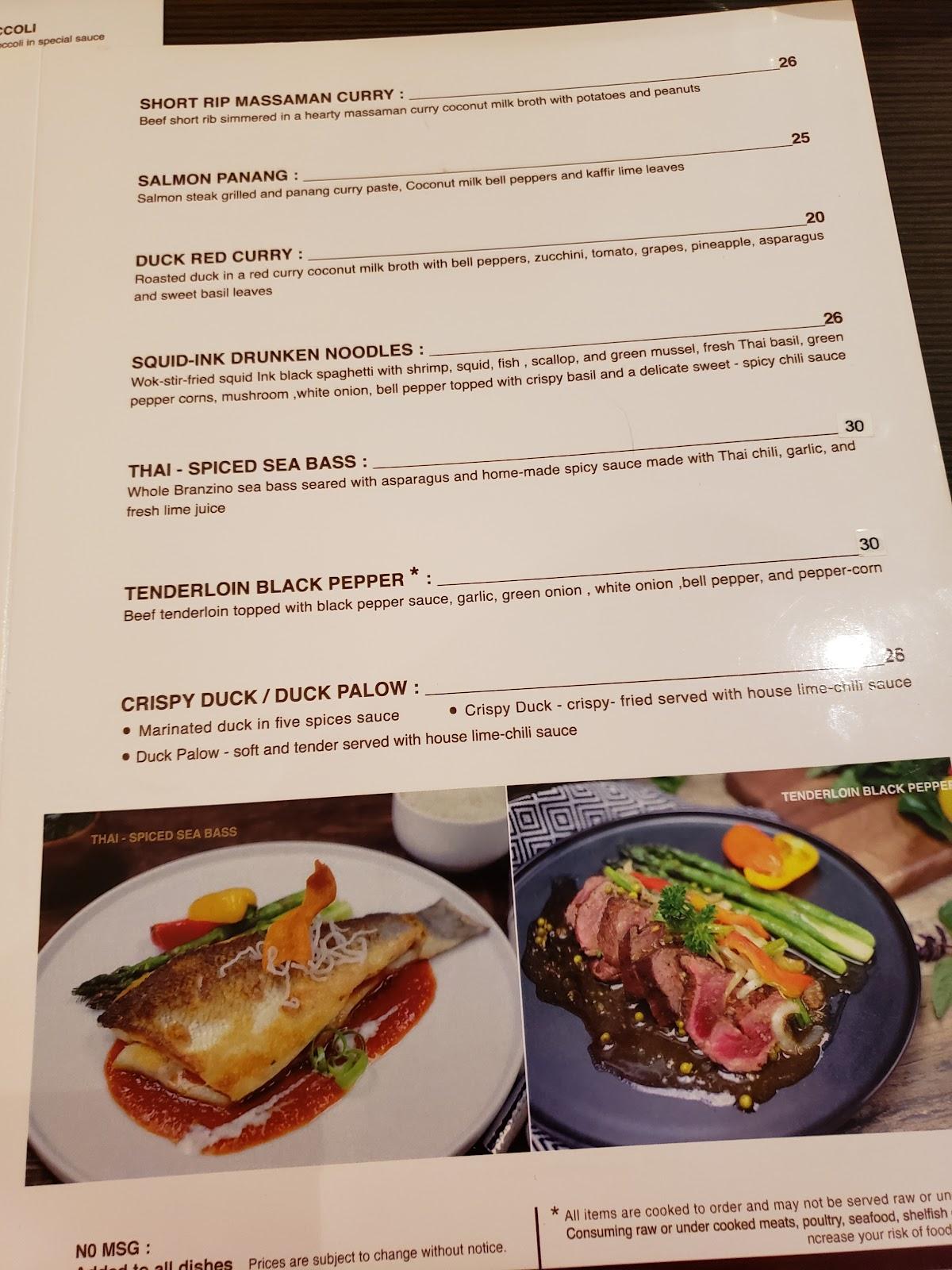 Menu at Arawan Thai Bistro and Dessert desserts, Las Vegas