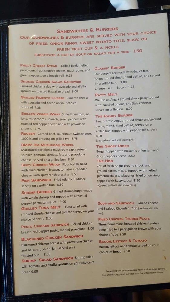 Menu at The Rusty bike Cafe, Clayton
