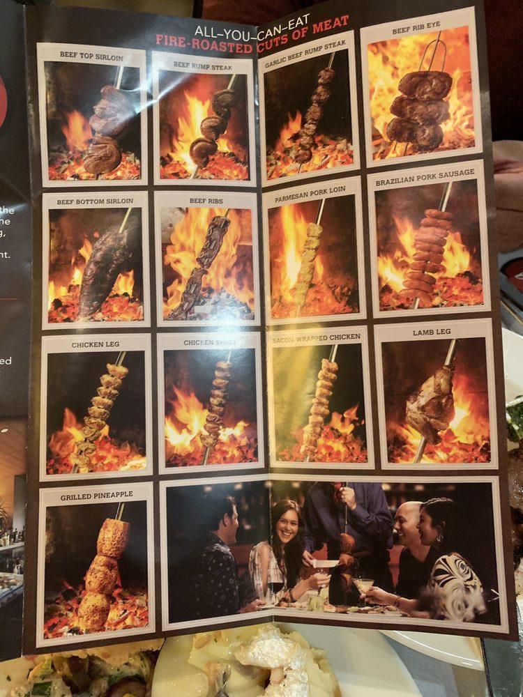 Menu at Brasa Brazilian Steakhouse, Niagara Falls