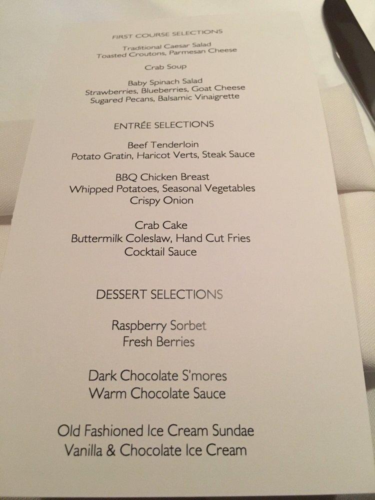 Menu at Linwoods restaurant, Owings Mills