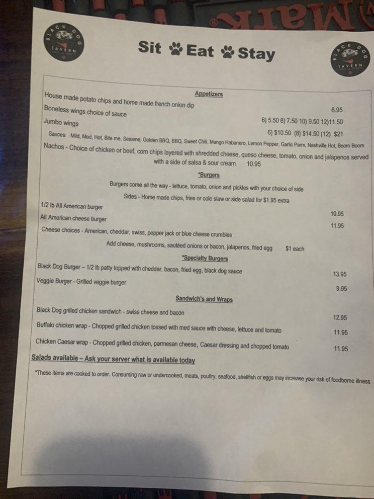 Menu at Fat Dog Sports Bar & Grill, Hayesville
