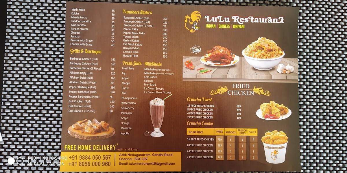 Menu at Chillax Hot & Cool, Chennai