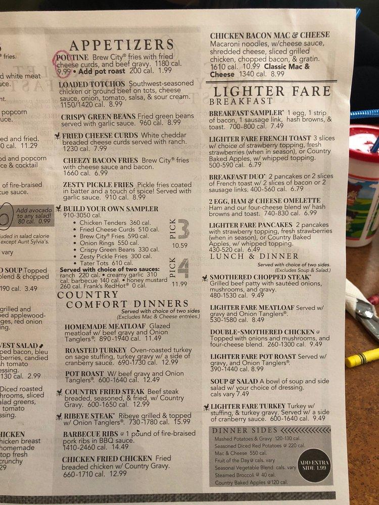 Menu at Country Kitchen Restaurant, Bemidji
